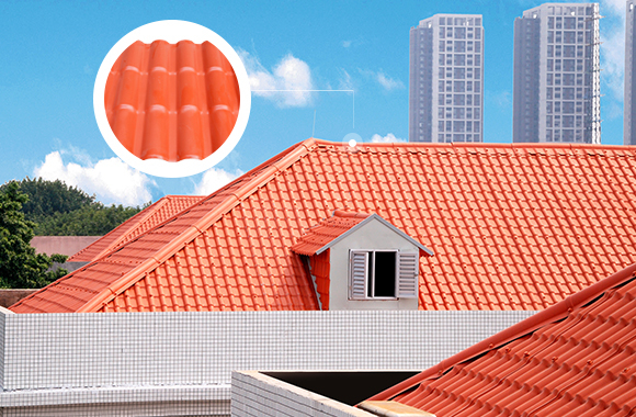Villa Brick red Heat Insulation PVC Roof Tile from China manufacturer ...